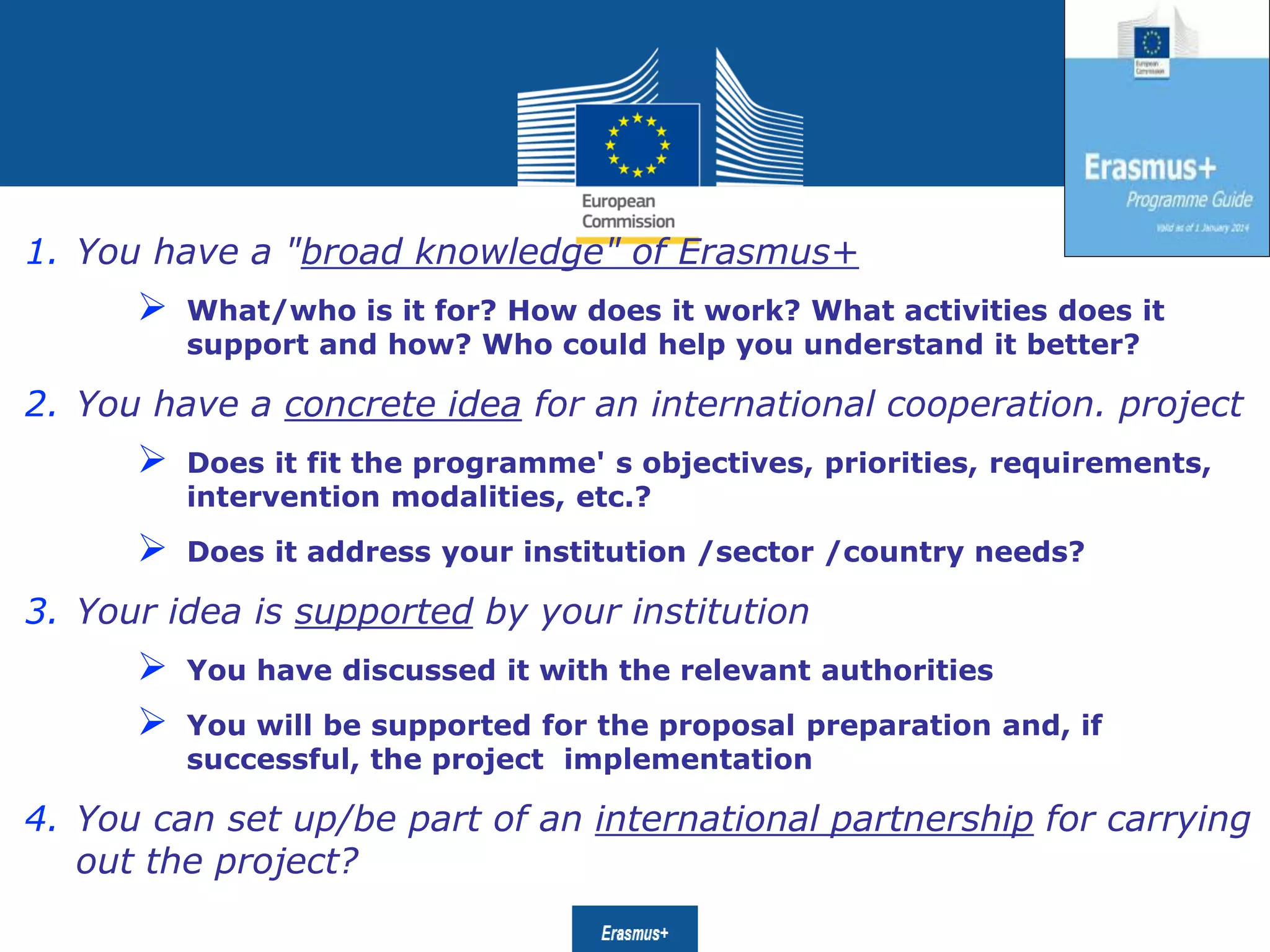 Erasmus + How to prepare a competitive project proposal? | PPT