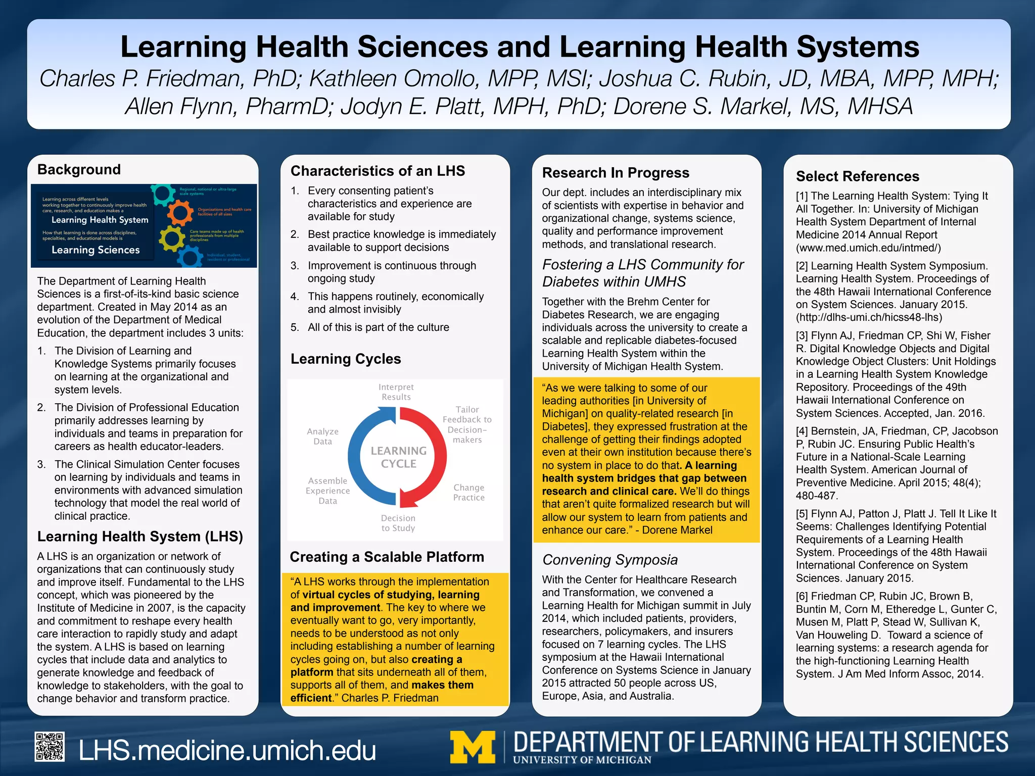 CHEPS Poster: Learning Health Sciences and Learning Health Systems | PPT