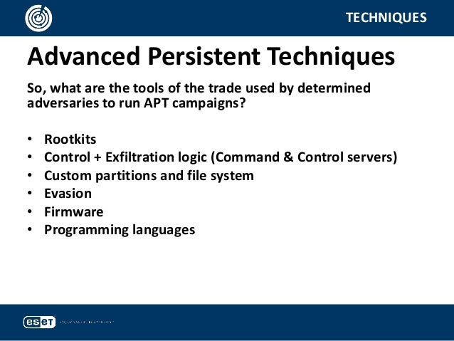 Advanced Persistent Threats Advanced Persistent Threats