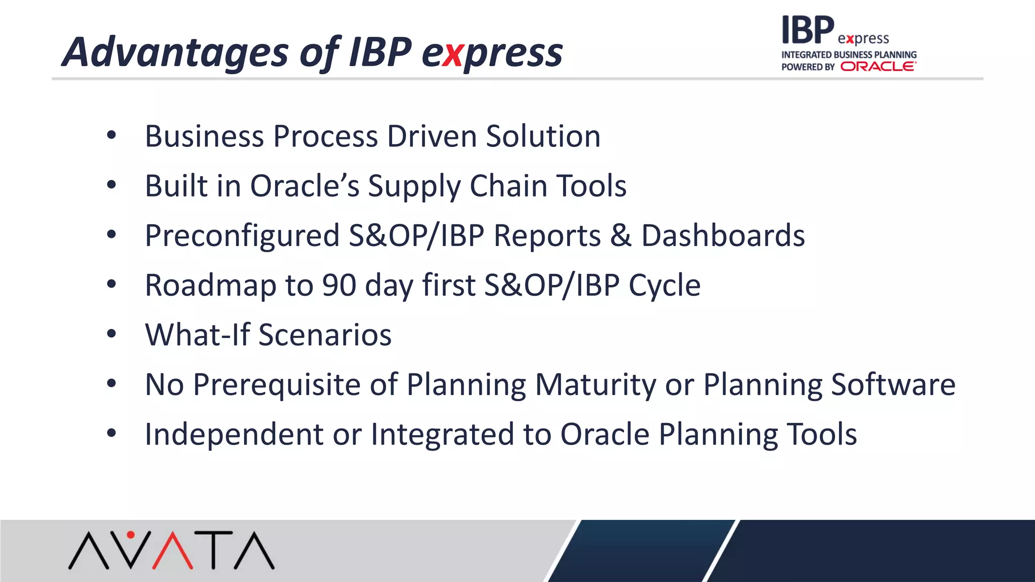 AVATA S&OP / IBP Express | PDF | Logistics | Business