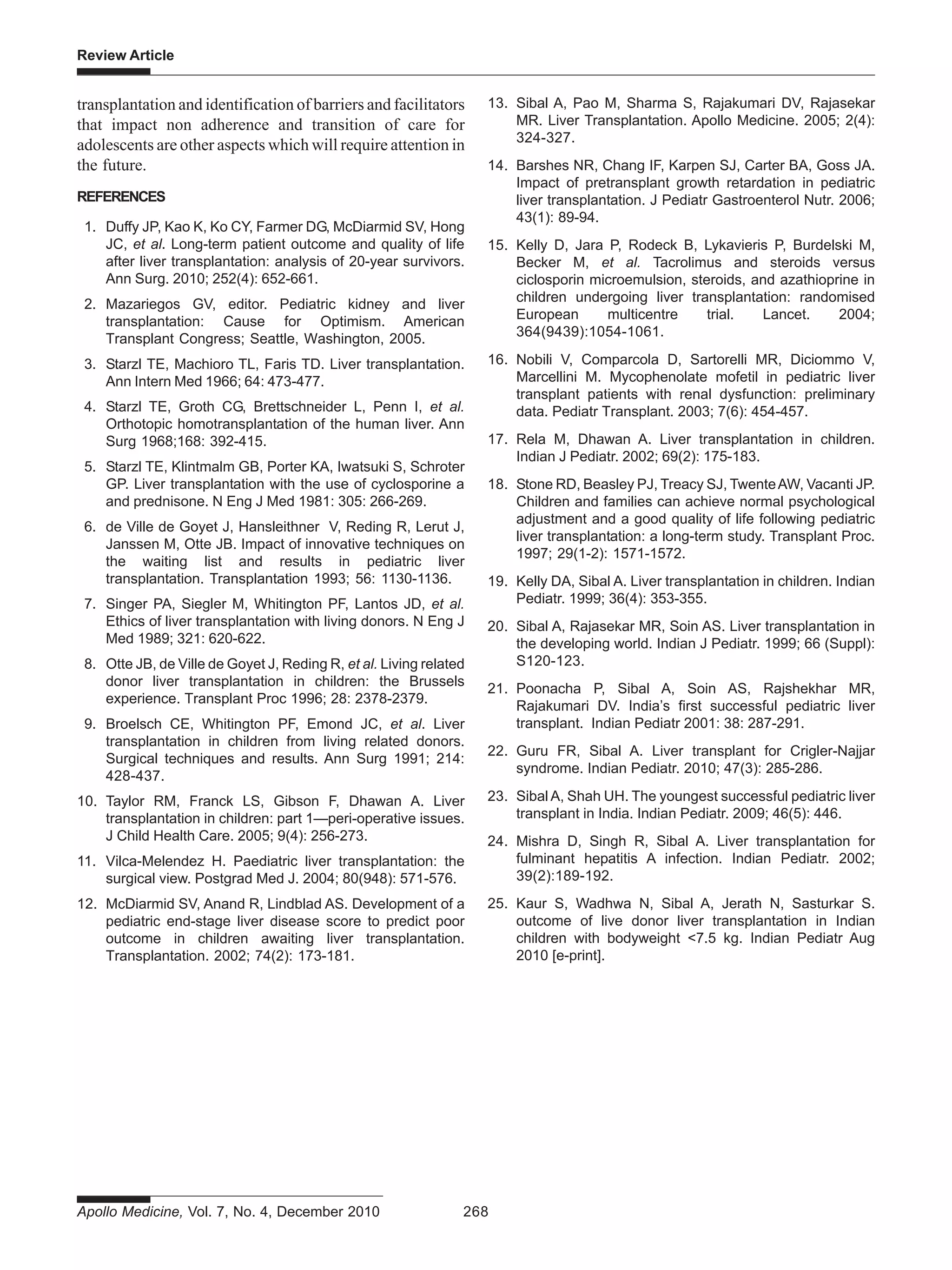 Pediatric Liver Transplantation | PDF