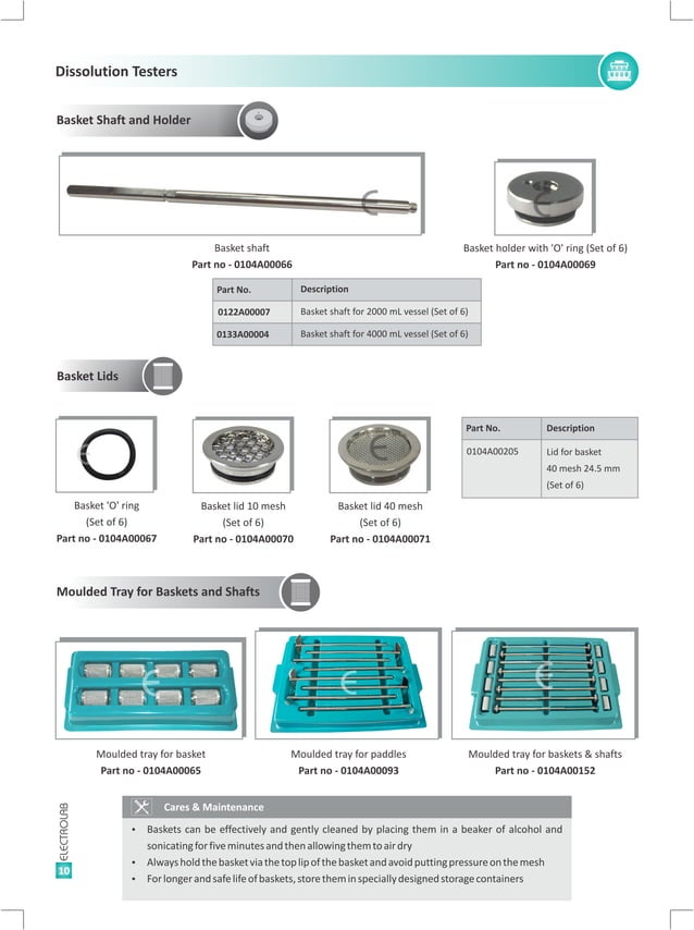 Electrolab accessories catalogue | PDF