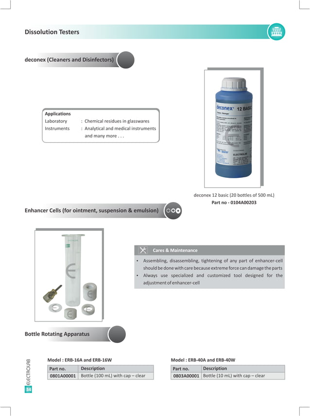 Electrolab accessories catalogue | PDF