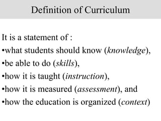 201510060347 topic 1 what is curriculum | PPT