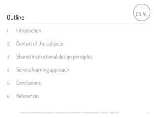 Design of an innovative approach based on Service Learning for ...
