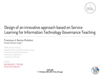 Design of an innovative approach based on Service Learning for ...