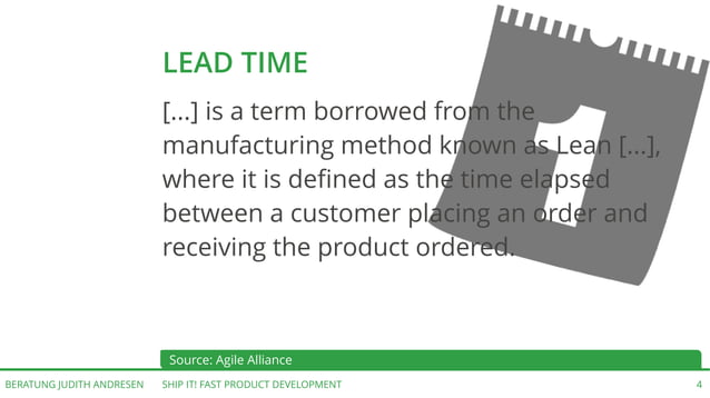 Ship it! Fast Product Development | PPT