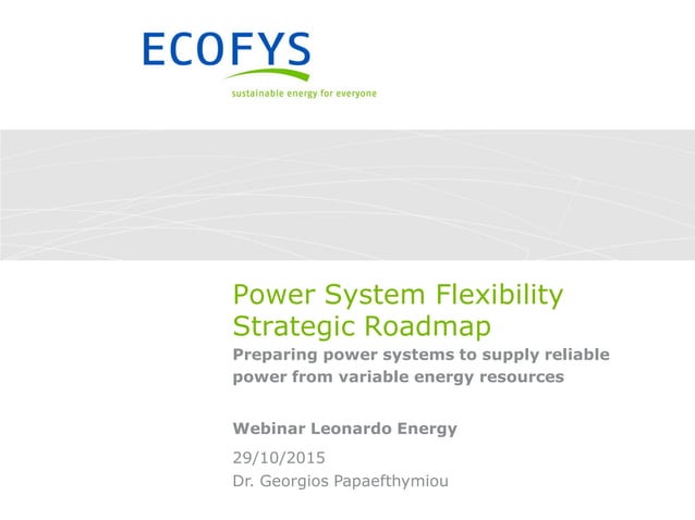 Power System Flexibility - Strategic Roadmap | PPT