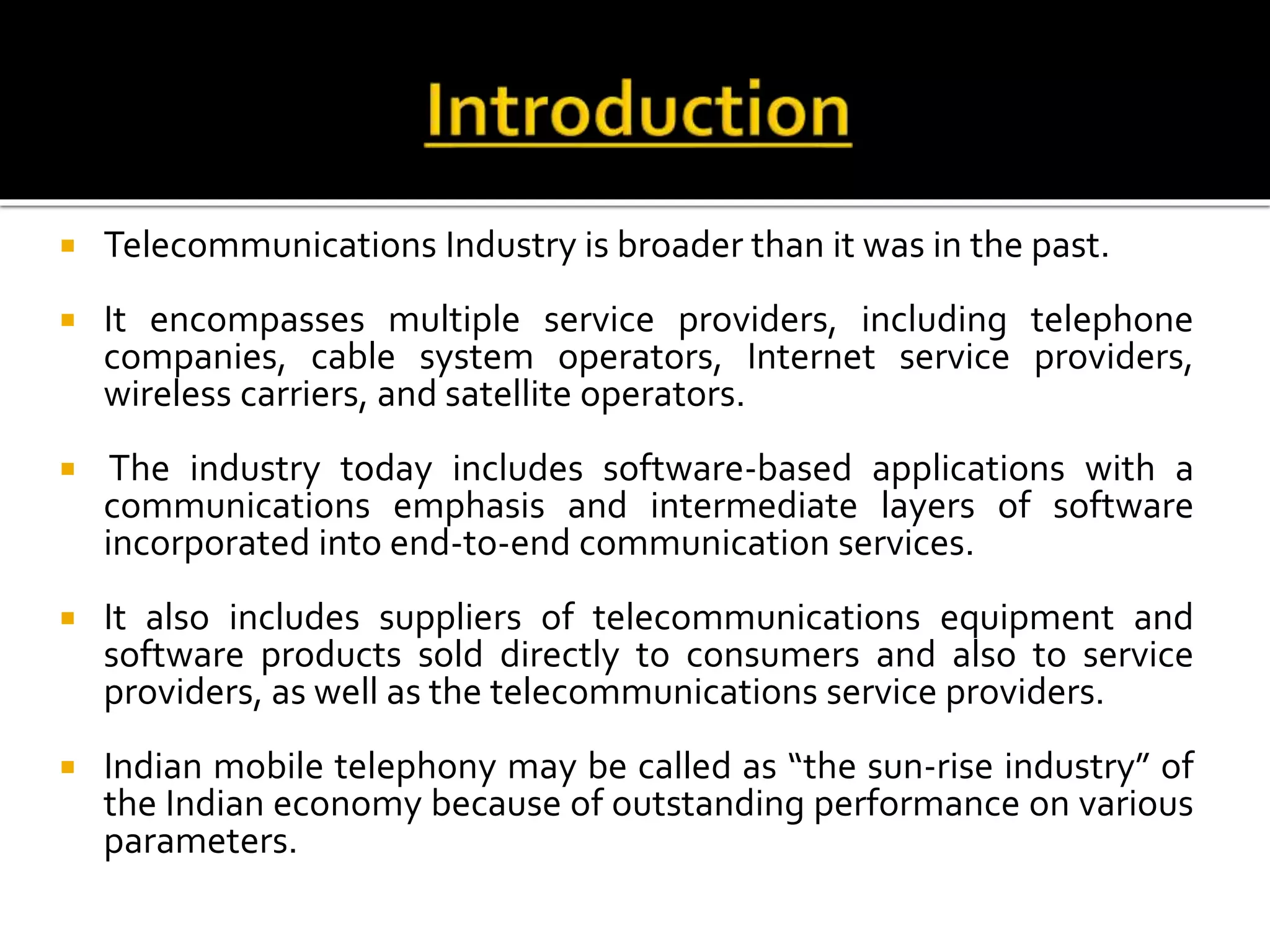 “Lack of Infrastructure in Indian Telecom Industry” | PPTX