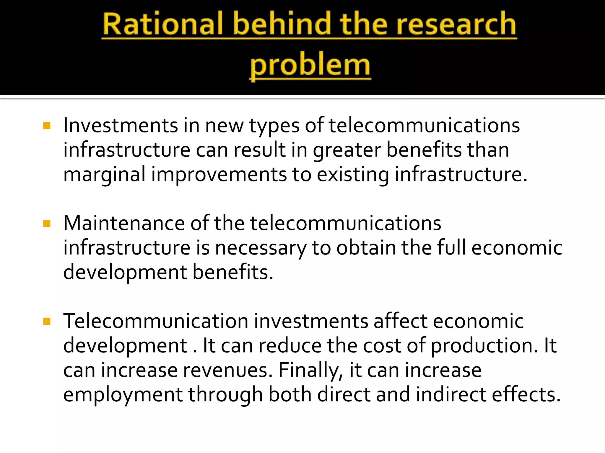 “Lack of Infrastructure in Indian Telecom Industry” | PPTX