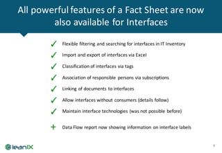 Interface Fact Sheets in LeanIX Enterprise Architecture Management | PDF