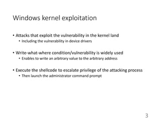 Abusing Interrupts for Reliable Windows Kernel Exploitation (en) | PDF | Operating Systems ...
