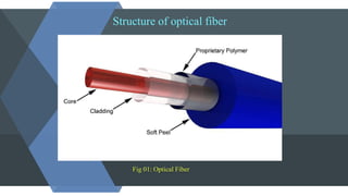 Structure and working procedure of optical fiber | PPTX