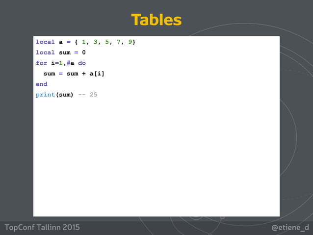 Get started with Lua programming | PPT