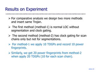 Scan Segmentation Approach to Magnify Detection Sensitivity for Tiny Hardware Trojan | PPT