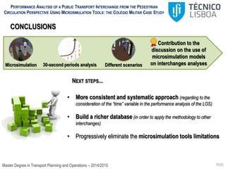 Performance analysis of a public transport interchange from the ...