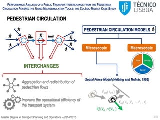 Performance analysis of a public transport interchange from the pedestrian circulation ...