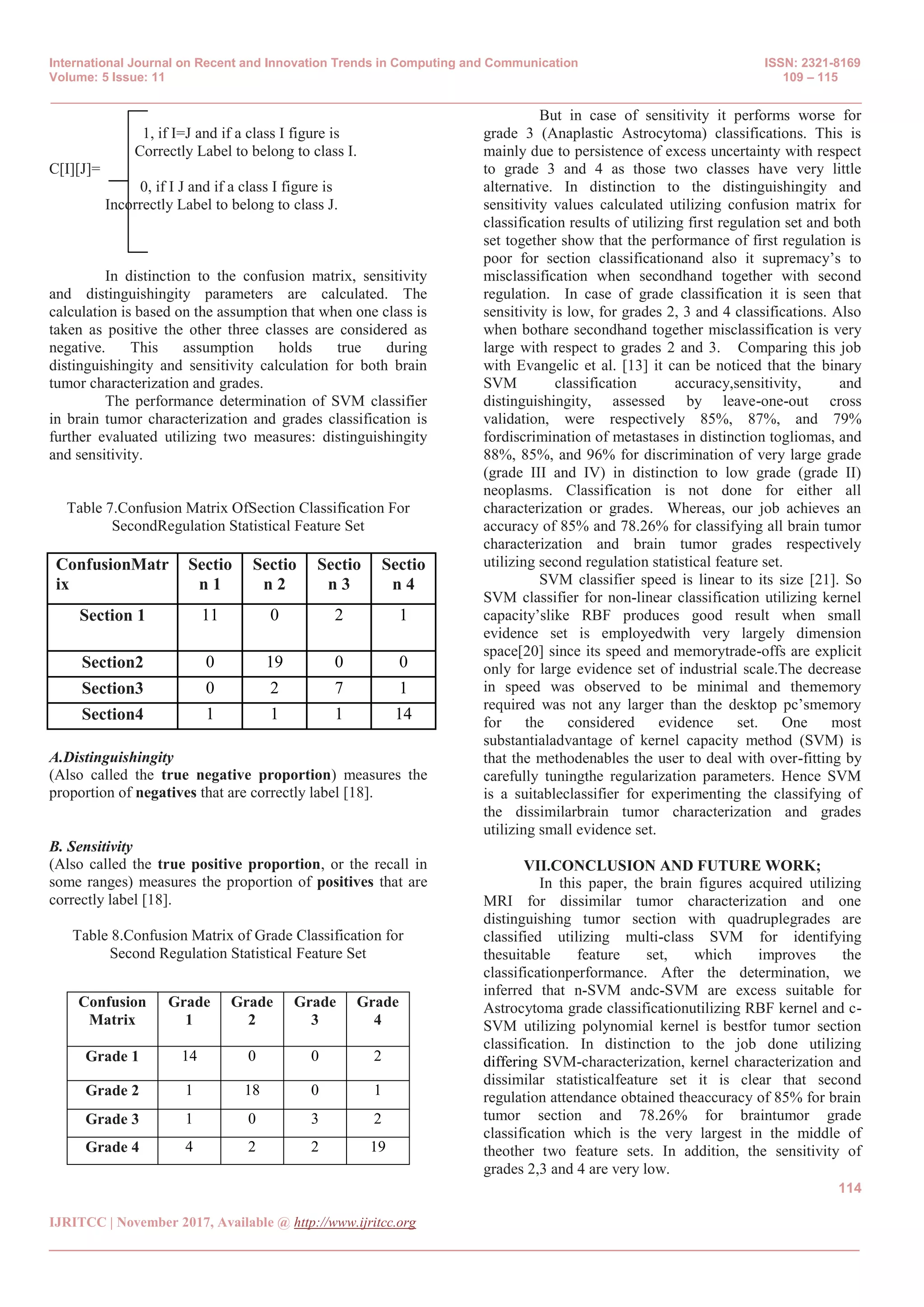 Multi Stage Classification and Segmentation of Brain Tumor Images Based on Statistical Feature ...