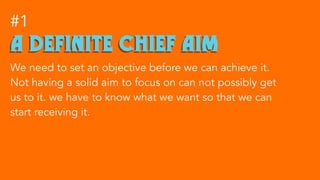 LAW OF SUCESS BY NAPOLEON HILL | PPT