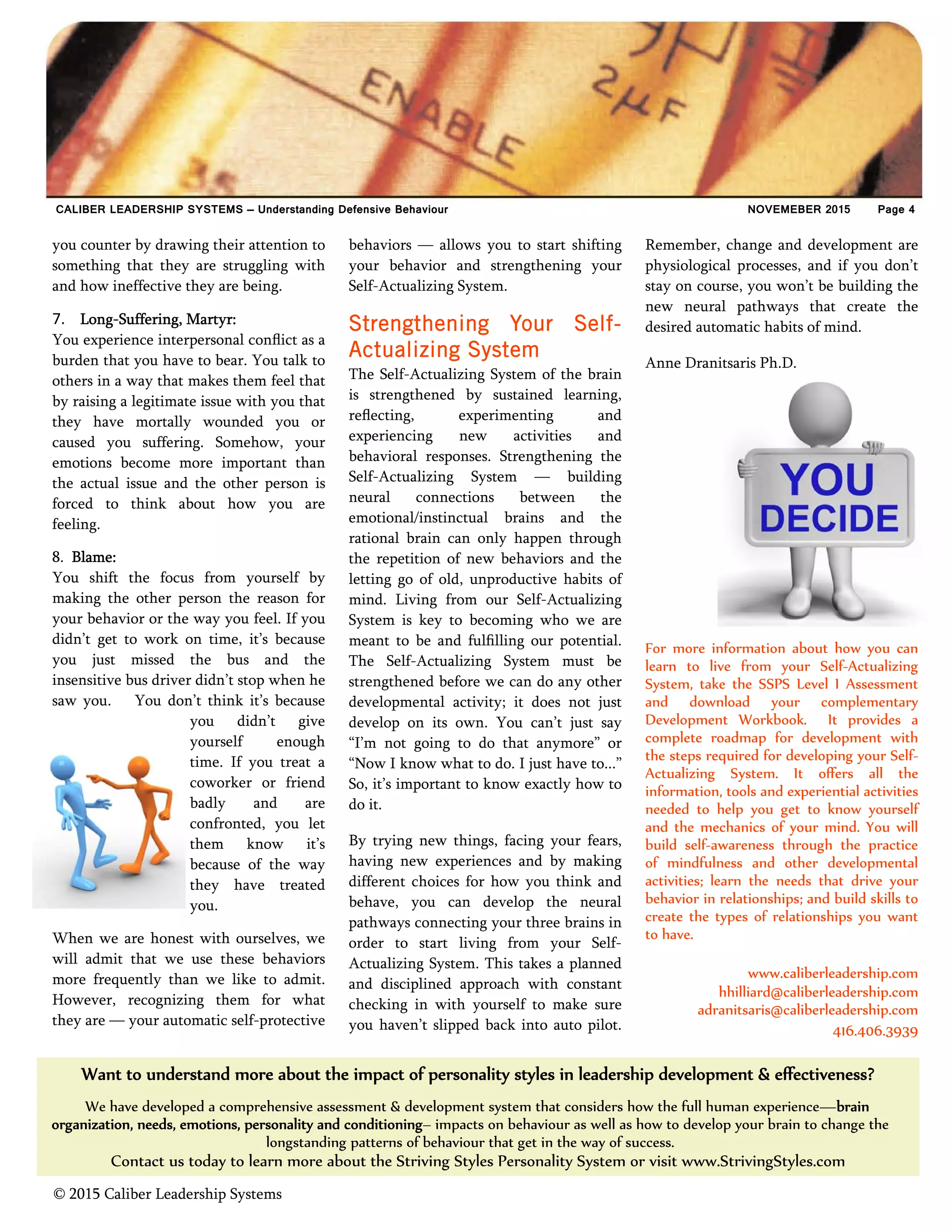 Understanding Defensive Behaviour | PDF