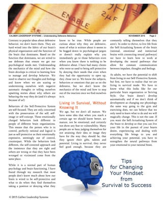 Understanding Defensive Behaviour | PDF