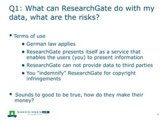 Social media cafe ResearchGate | PPT