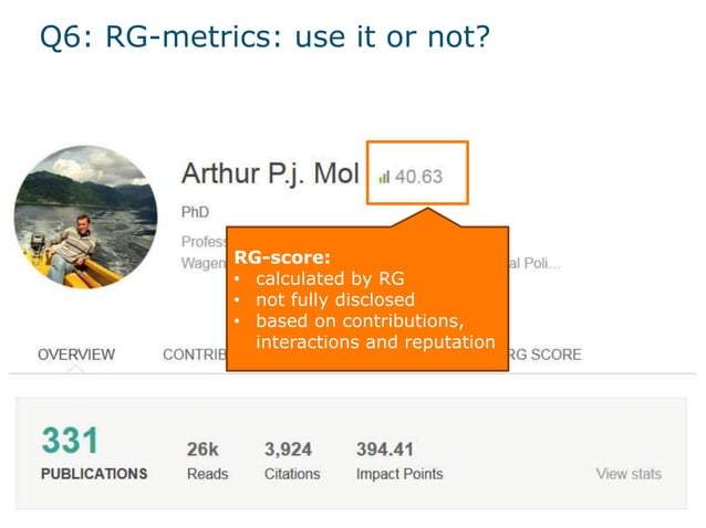 Seven questions about ResearchGate | PPTX