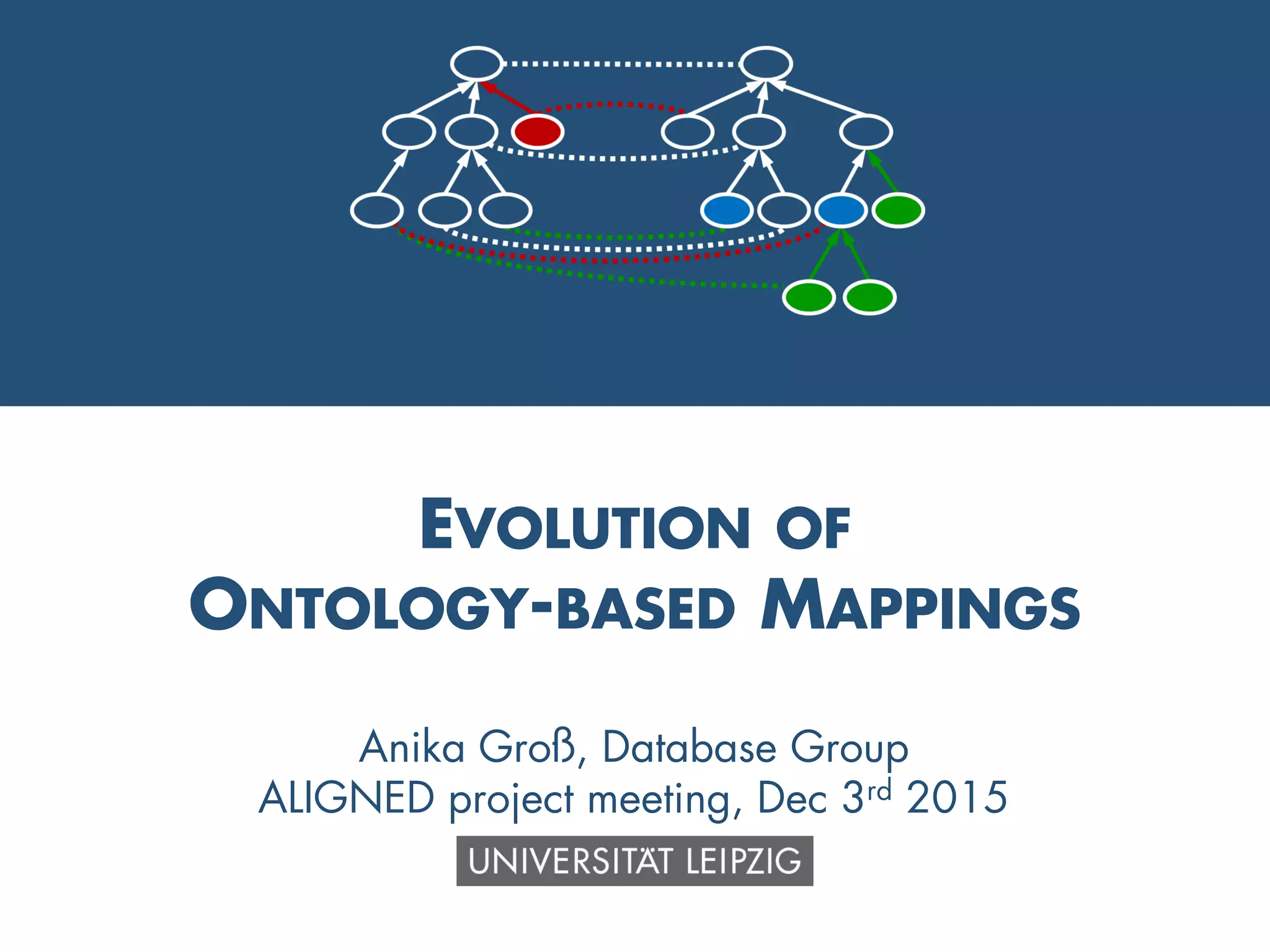 EVOLUTION OF ONTOLOGY-BASED MAPPINGS | PPT