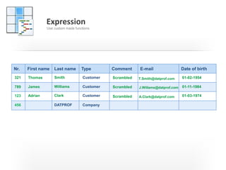 DATPROF Test data Management (data privacy & data subsetting) - English ...