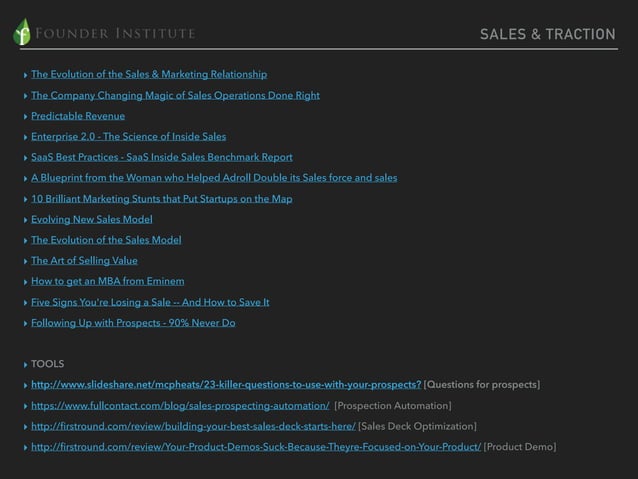 Building your Startup Sales & Traction | PPT