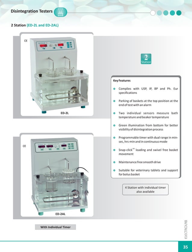 Electrolab equipment catalogue | PDF | Pharmaceutical Industry | Industries