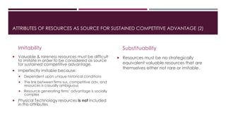 Firm Resources and Sustained Competitive Advantage | PPTX