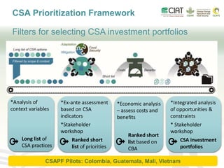 CSA Prioritization Framework and Pilot Outcomes | PPTX