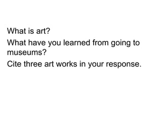 2015 Art Appreciation Slides UDC | PPTX