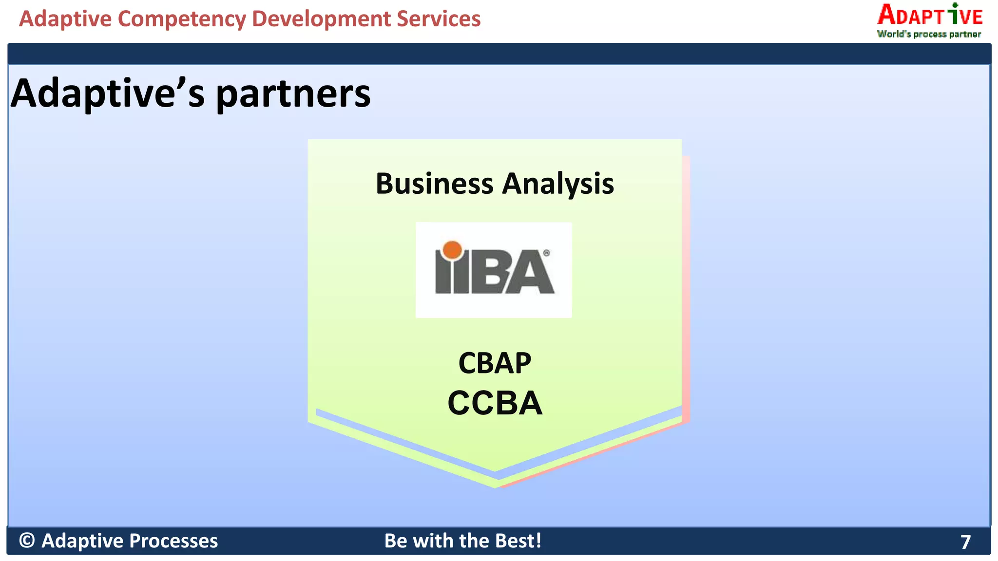 Adaptive Processes's competency development services | PPT