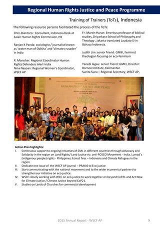 WSCF AP annual report 2015 | PDF