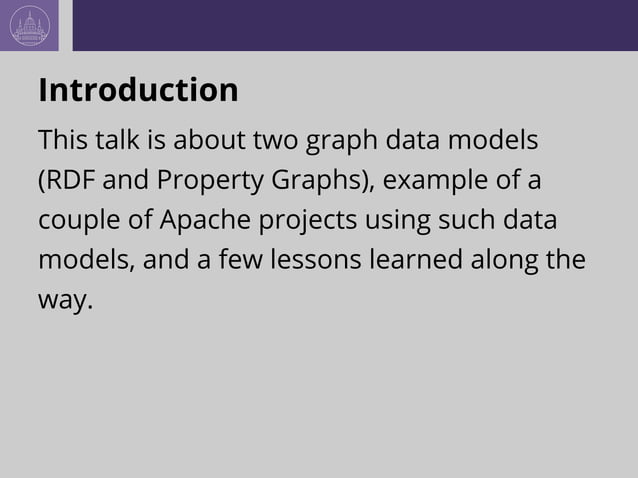 Two graph data models : RDF and Property Graphs | PPT