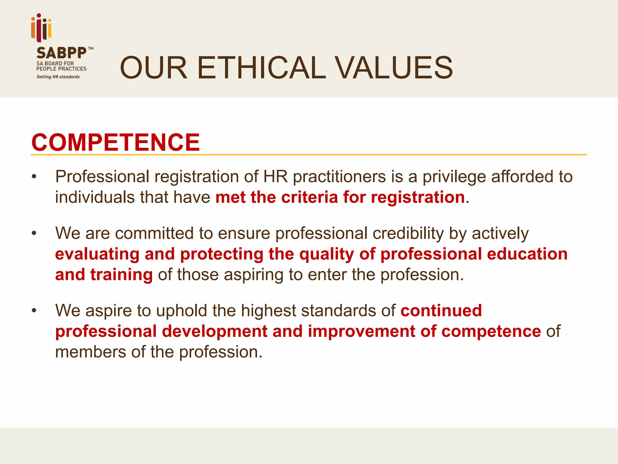 RECOMMITTING TO OUR CODE OF ETHICS - 15 APRIL 2015 (Christine Botha) | PDF