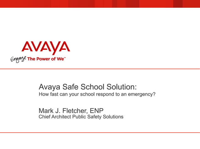 School Safety Solutions from Avaya | PPT