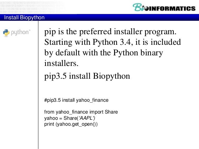 2015 Bioinformatics Biopythonpartii 