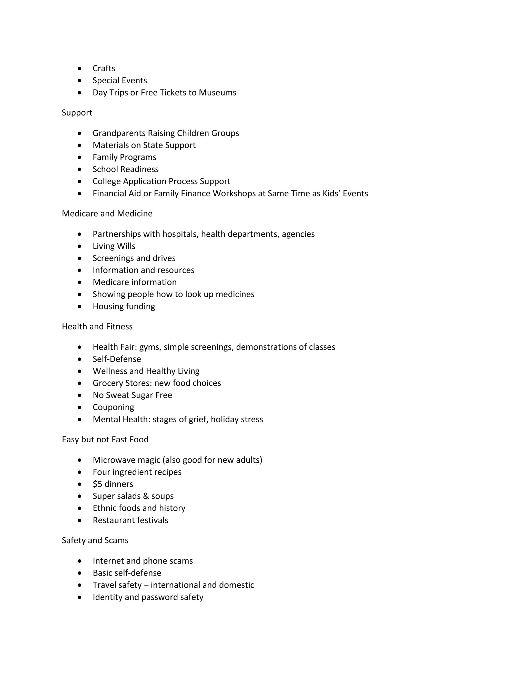 2015 Building Programs for Seniors Handout | PDF