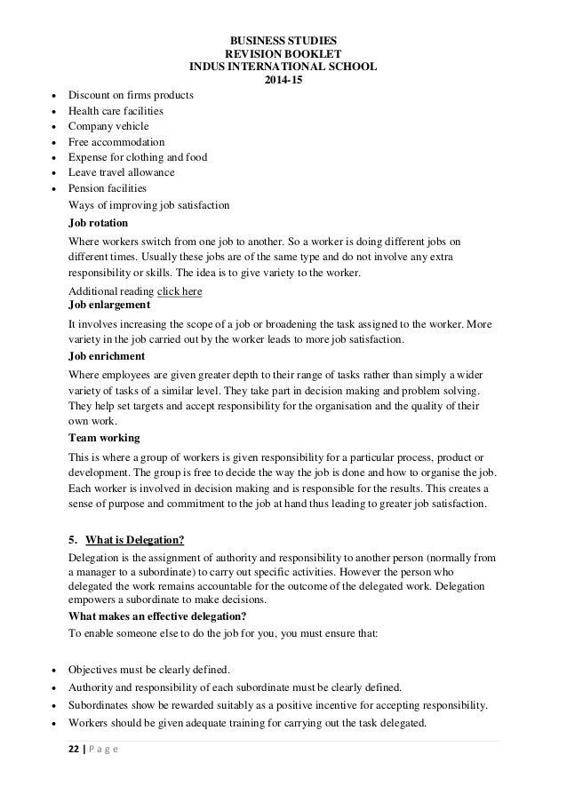 Introduction To Business Studies Notes - greenwayhz