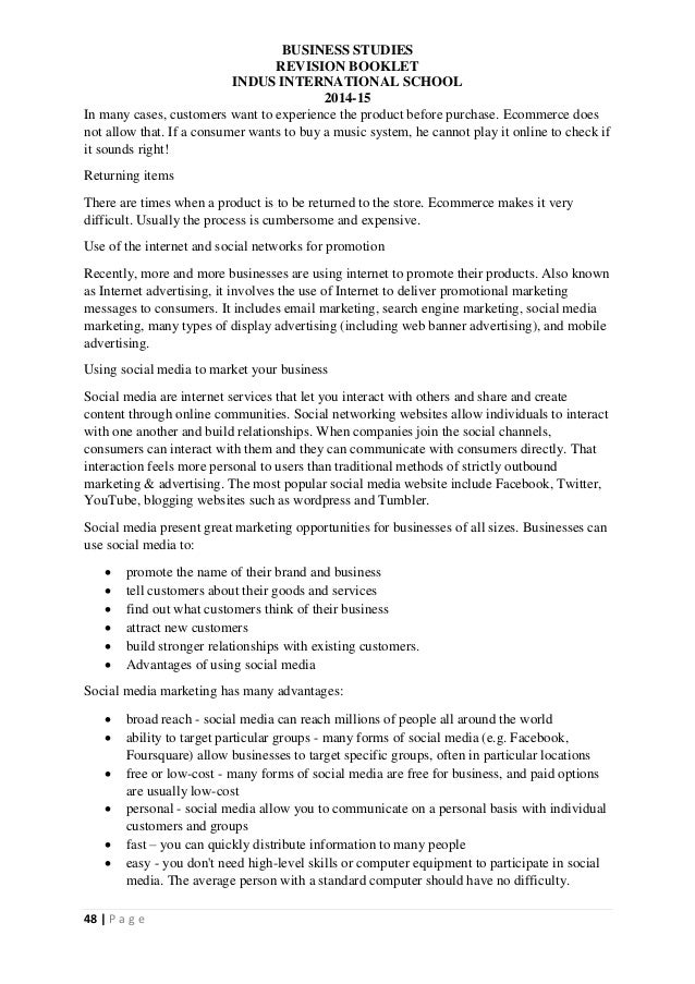 Igcse business studies revision notes - rabbitbap