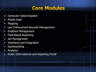 Computer-Aided Dispatch and Record Management System | PPTX