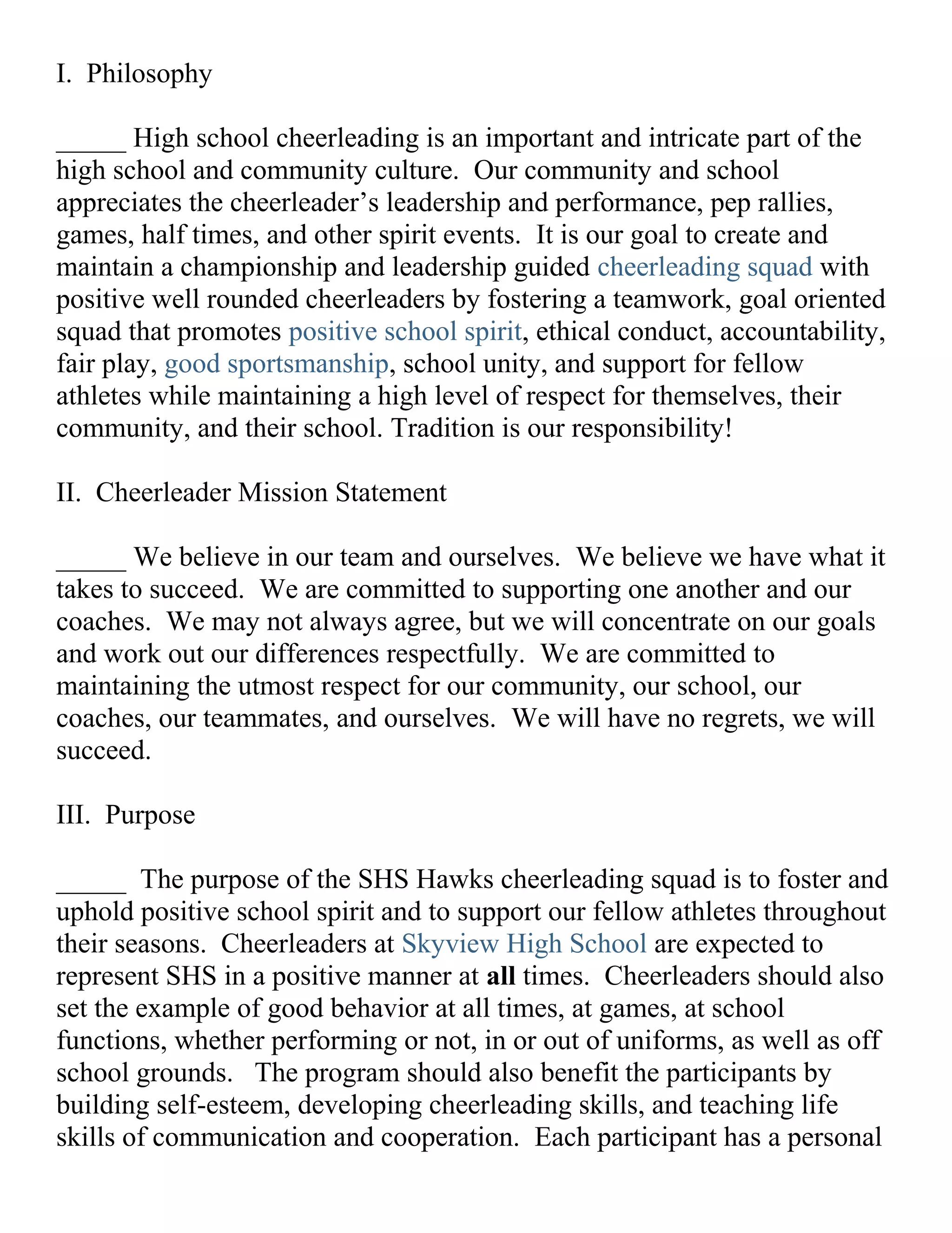 2015 cheer constitution | DOC