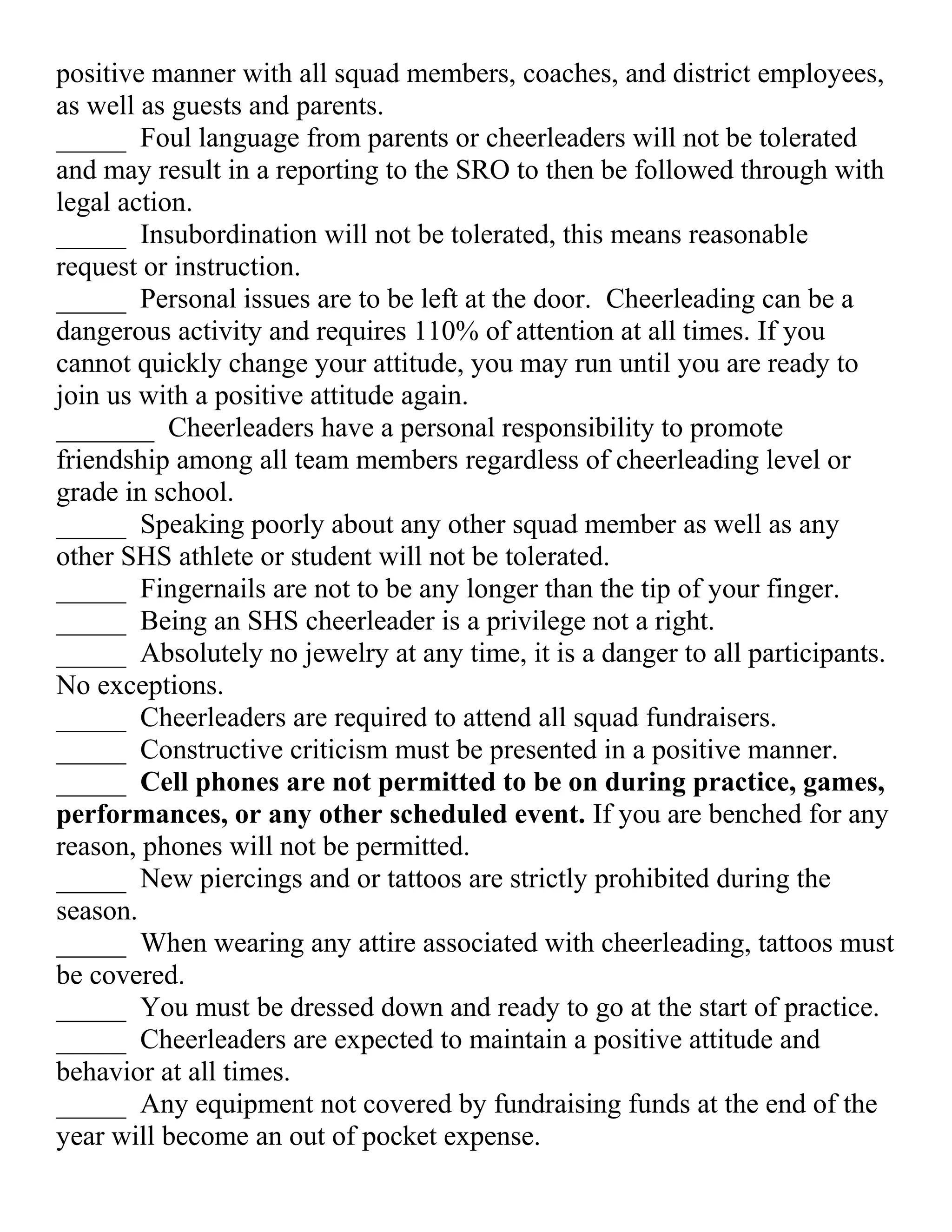 2015 cheer constitution | DOC
