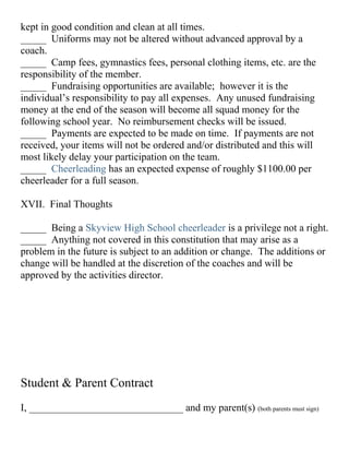 2015 cheer constitution | DOC