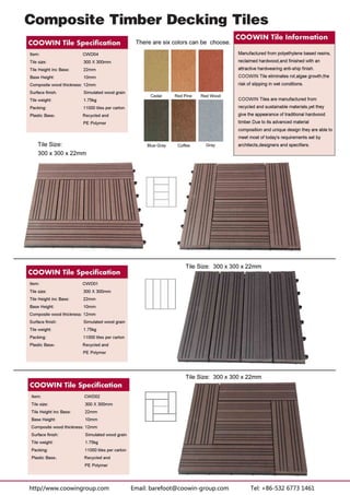 2015 coowin wpc decking tile | PDF