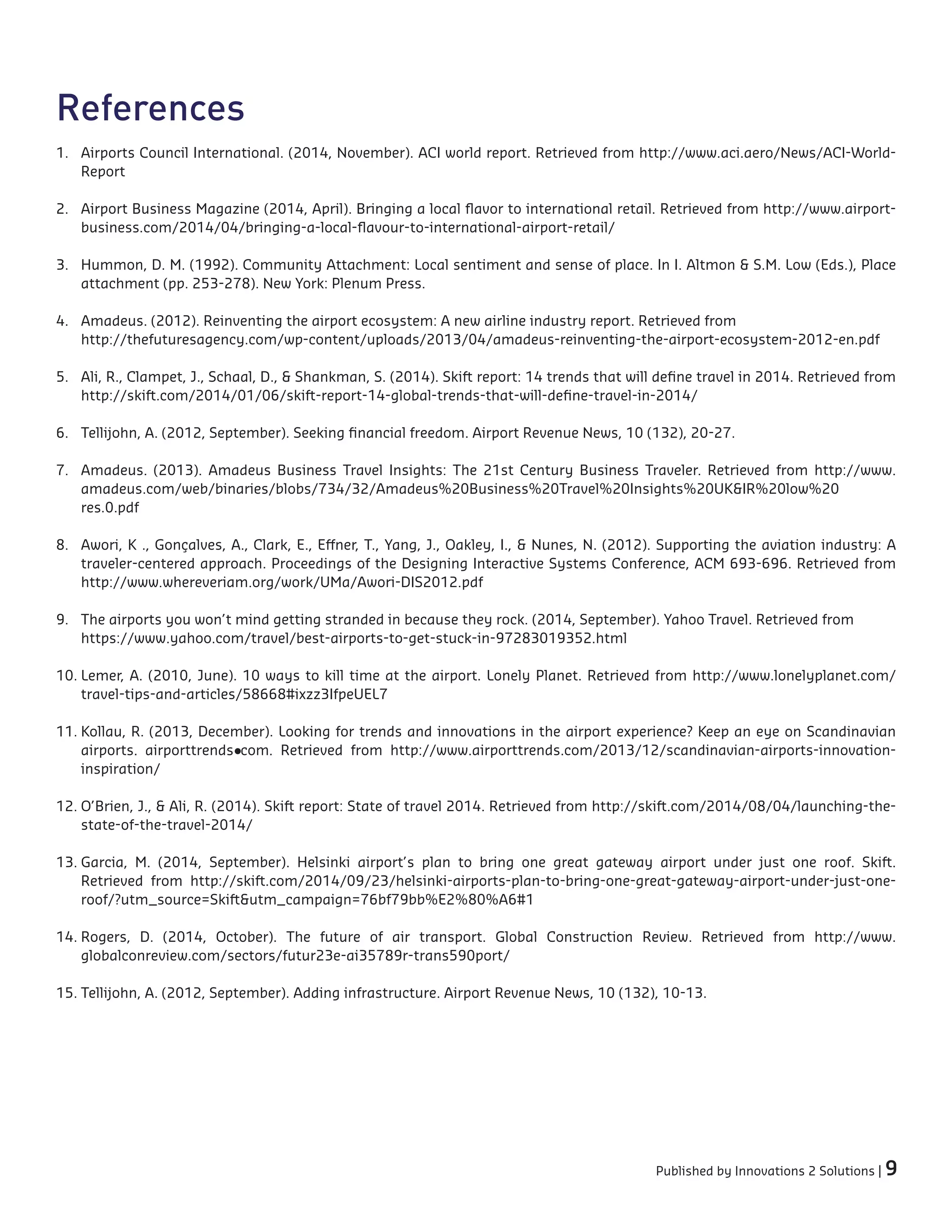 2015 Creating Sense of Place in Today's Airports | PDF