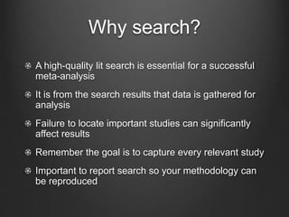 Extensive Literature Searching | PPT